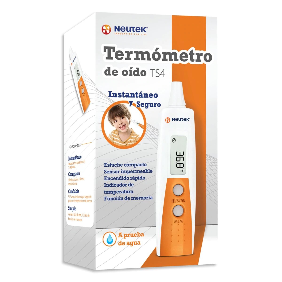Termómetro Digital Neutek Ts-4 Oído - Aicmx