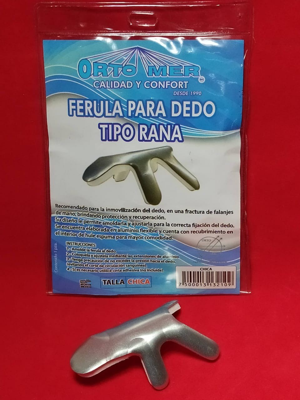 Ferula Aluminio Tipo Rana Para Dedo Ch - Aicmx