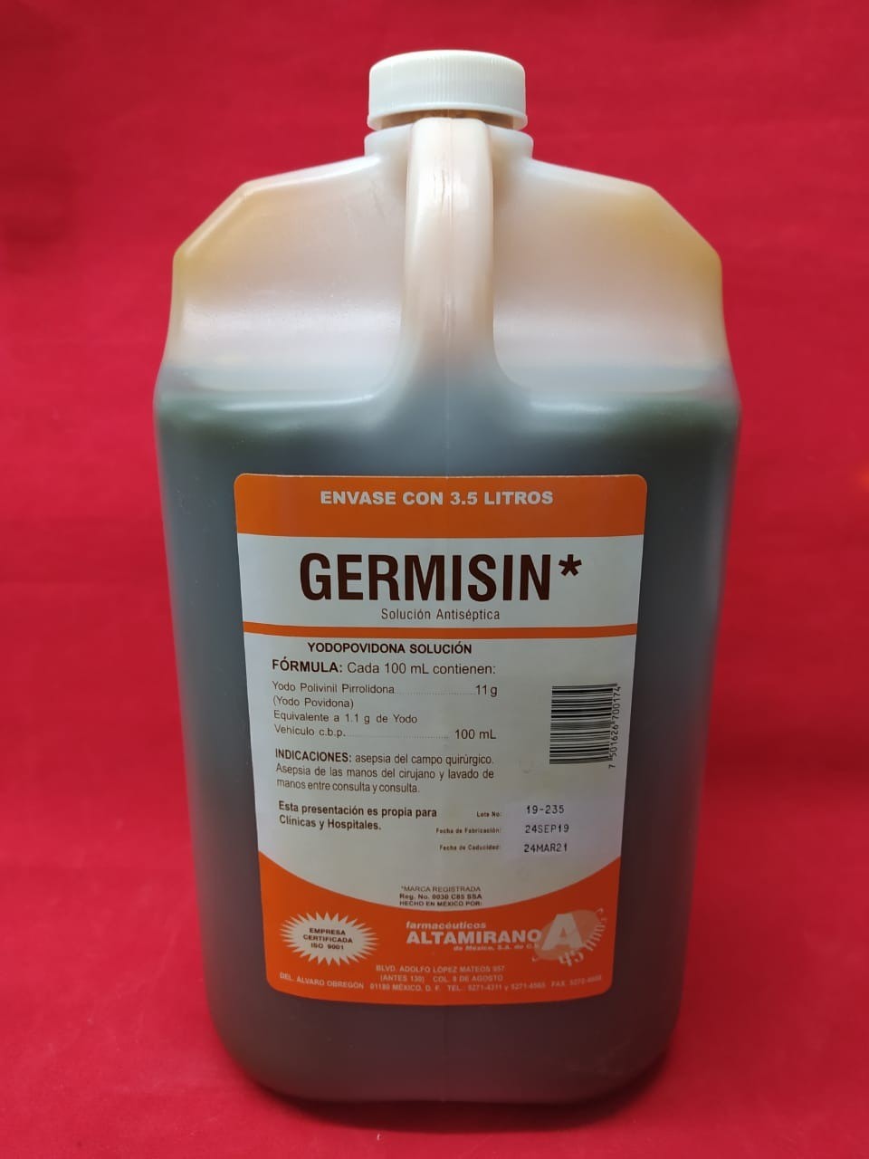 Antiseptico Germisin (Isodine) 3.5Lt - Aicmx